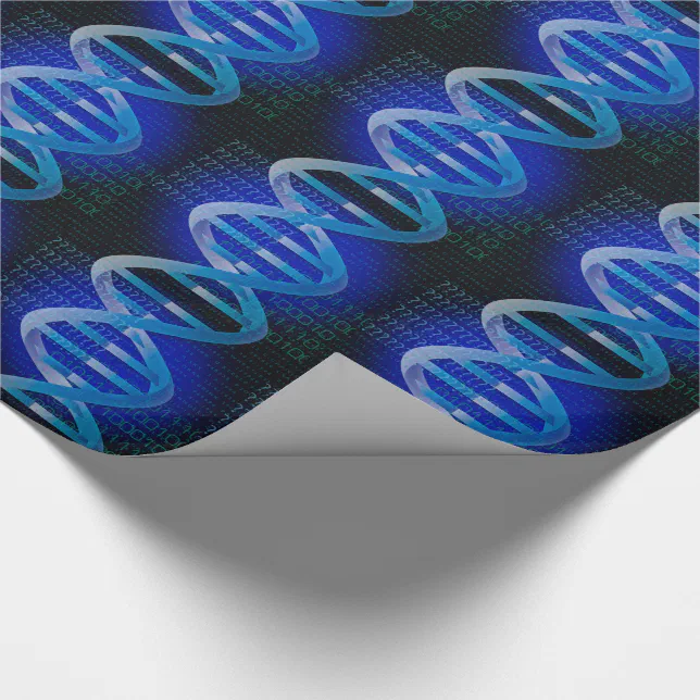 DNA ID Blue Medical Science Wrapping Paper | Zazzle