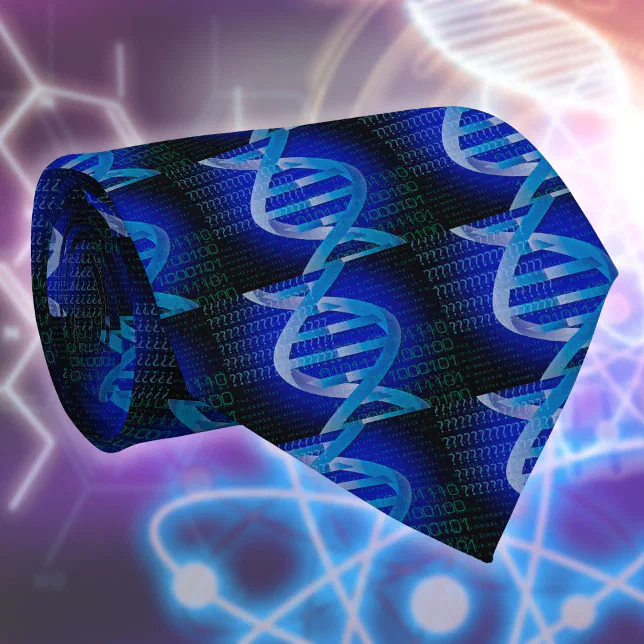 DNA ID Medical Science Blue Tie | Zazzle