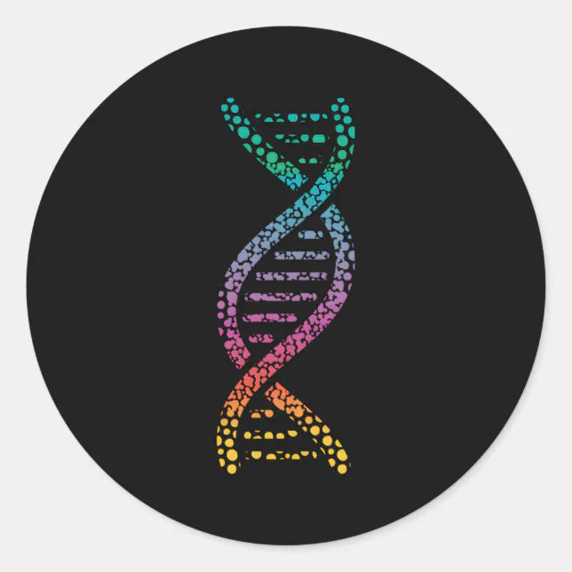 Dna Molecular World Genes Biology Geek Classic Round Sticker | Zazzle