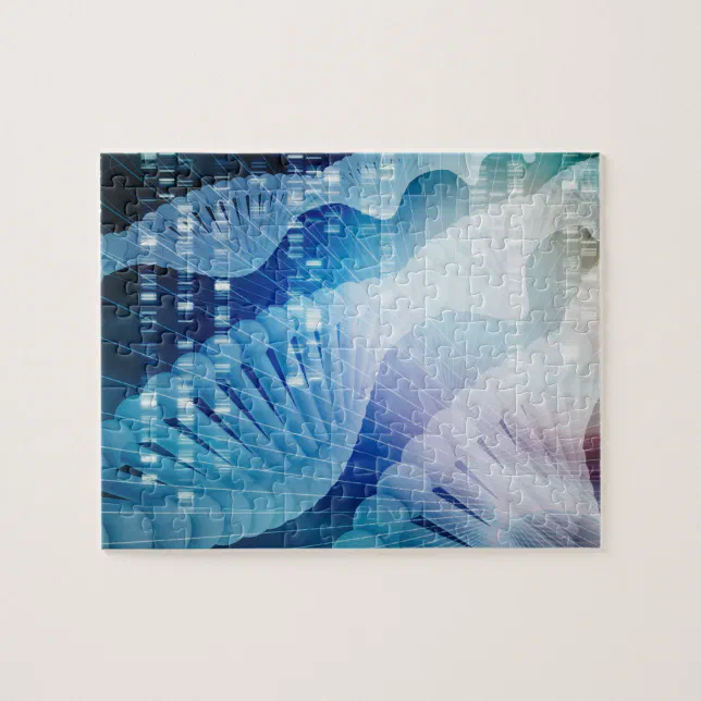 DNA Molecule Helix Science Abstract Background Art Jigsaw Puzzle | Zazzle