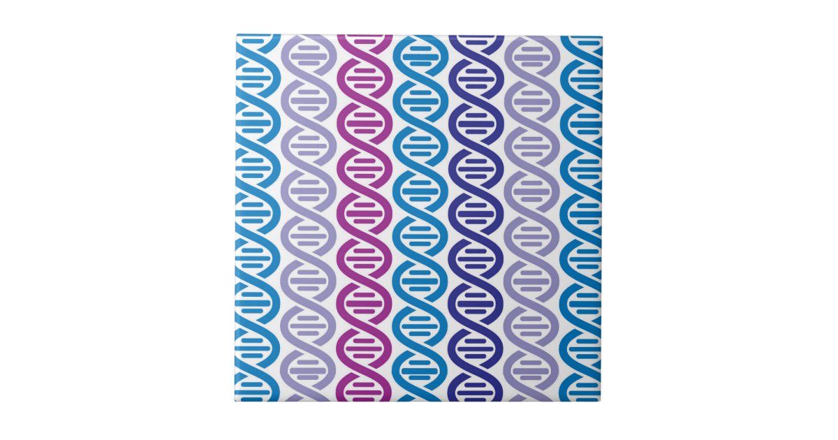 DNA Pattern Ceramic Tile | Zazzle