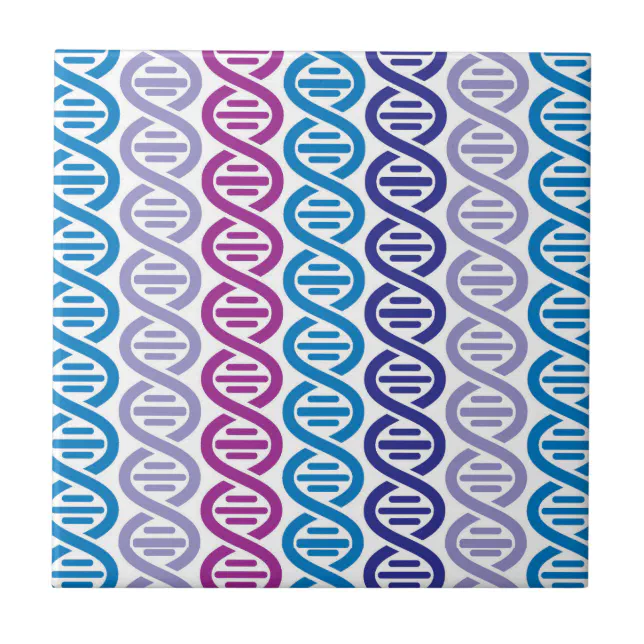 DNA Pattern Ceramic Tile | Zazzle