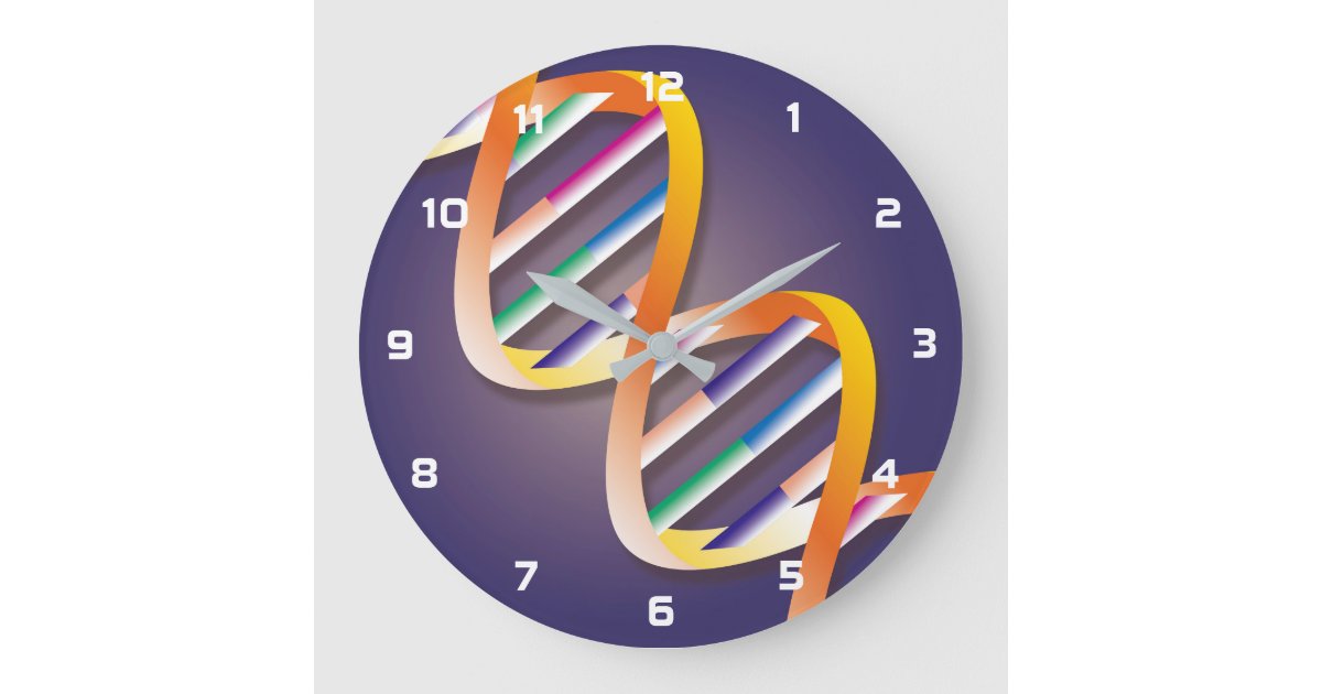 DNA Spotlight Science Large Clock | Zazzle