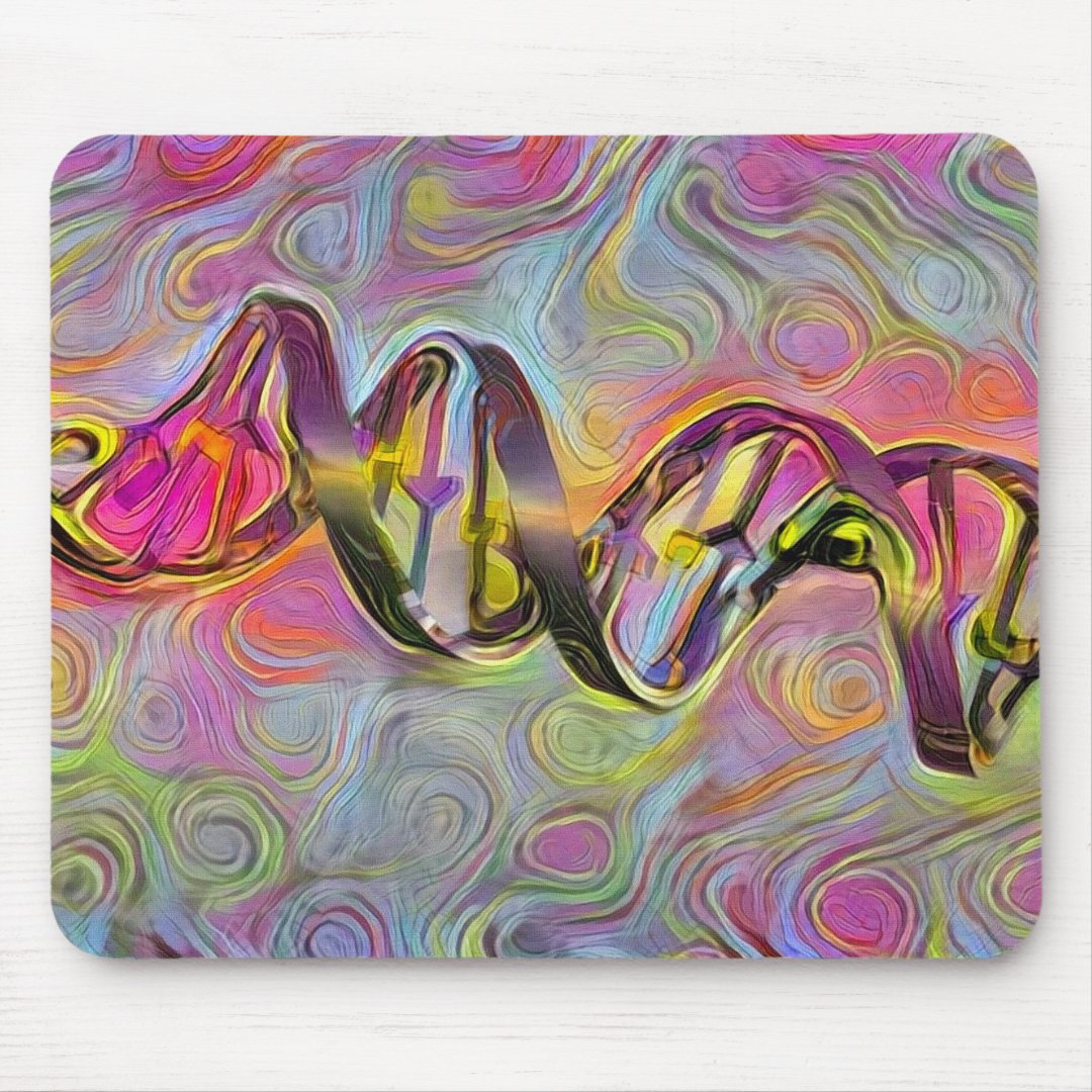 DNA Strand Artwork Mouse Pad | Zazzle