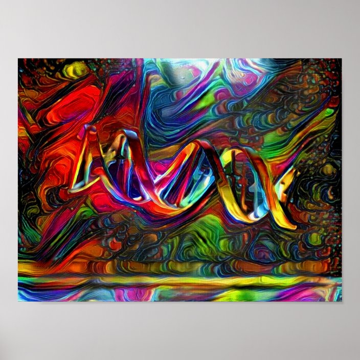 DNA Strand Artwork Poster | Zazzle.com