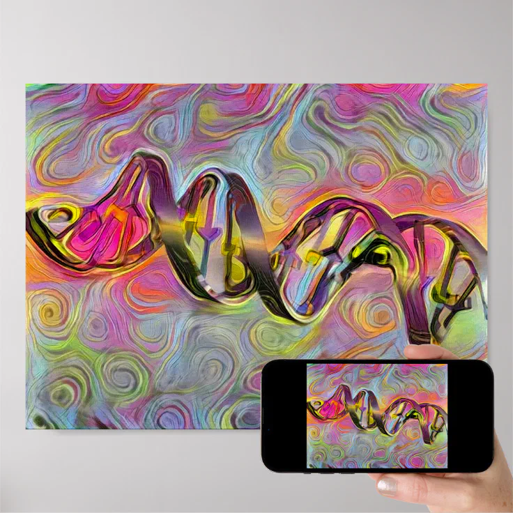 DNA Strand Artwork Poster | Zazzle
