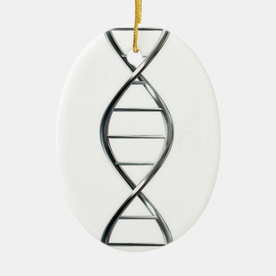 DNA Strand Oval Christmas Ornament | Zazzle.com