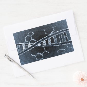 DNA strand Rectangular Sticker | Zazzle