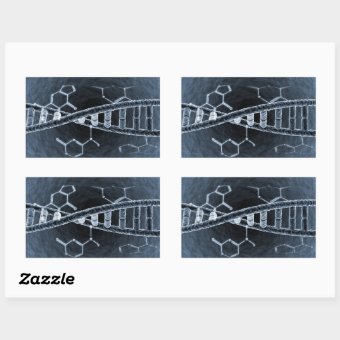 DNA strand Rectangular Sticker | Zazzle