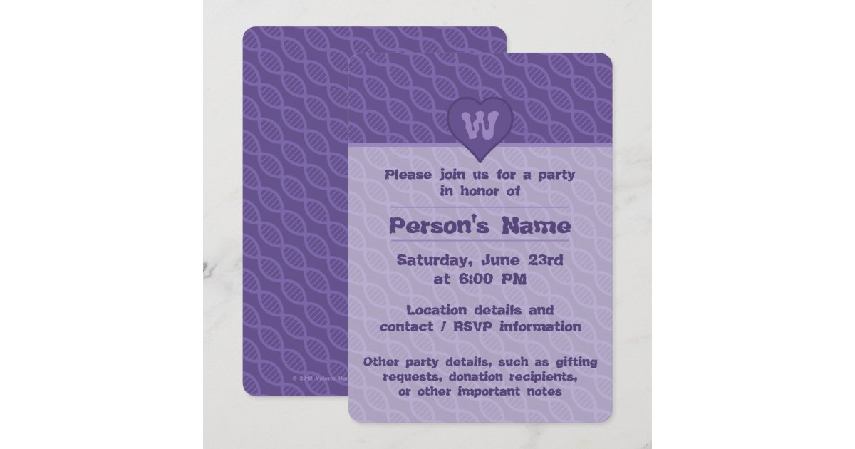 DNA Stripes Party Invitation | Zazzle