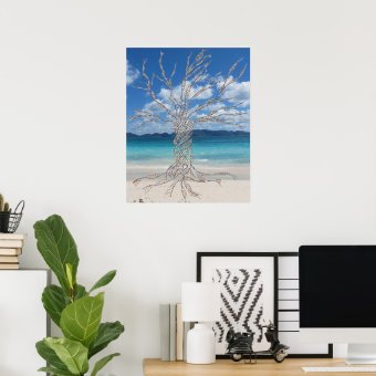 DNA TREE or Tree of Life at beach POSTER | Zazzle