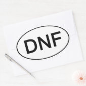 DNF - Did Not Finish Funny Running Sticker | Zazzle