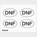 DNF - Did Not Finish Funny Running Sticker | Zazzle