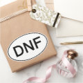 DNF - Did Not Finish Funny Running Sticker | Zazzle