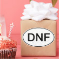 DNF - Did Not Finish Funny Running Sticker | Zazzle