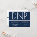 DNP degree Blue White Graduation Party Invitation | Zazzle