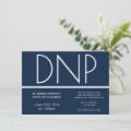 DNP degree Blue White Graduation Party Invitation | Zazzle