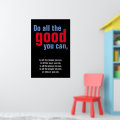 Do all the good you can Motivational Quote Poster | Zazzle