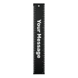 Do It Yourself Black and White Name Text Template Ruler | Zazzle