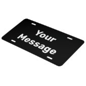 Do It Yourself Black License Plate | Zazzle