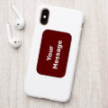 Do It Yourself Dark Red and White Text Template Patch | Zazzle