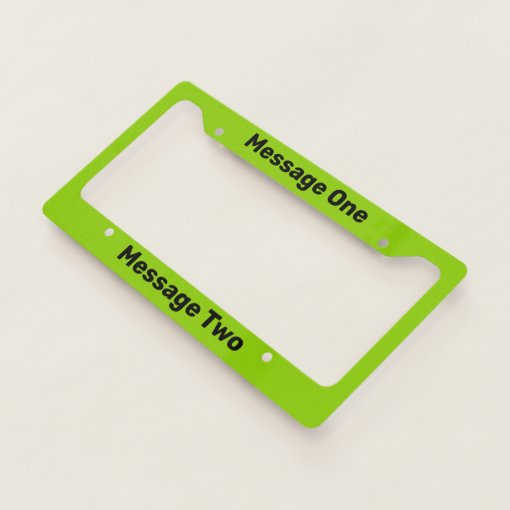 Do It Yourself Lime Green License Plate Frame | Zazzle
