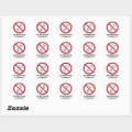 Do No Expose To Direct Sunlight, Prohibition Sign Classic Round Sticker ...