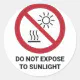 Do No Expose To Direct Sunlight, Prohibition Sign Classic Round Sticker ...