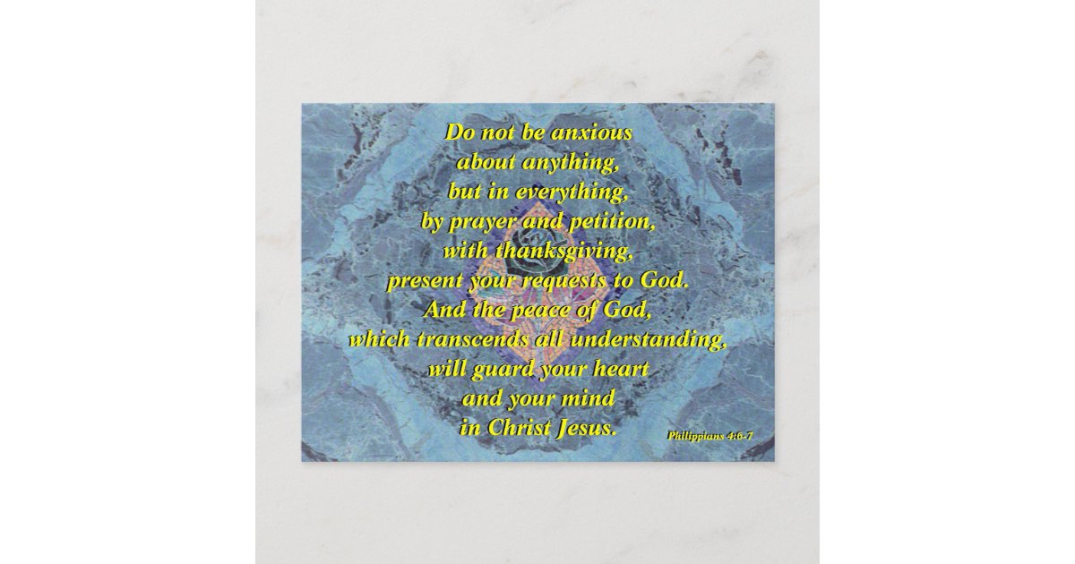 Do Not Be Anxious (rose) - Postcard | Zazzle