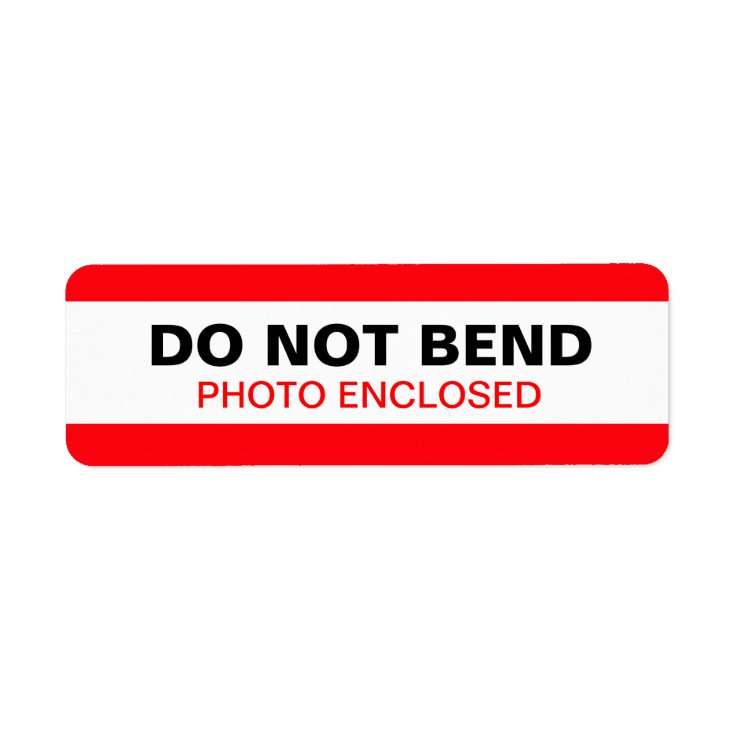 Do Not Bend Warning Label Red | Zazzle