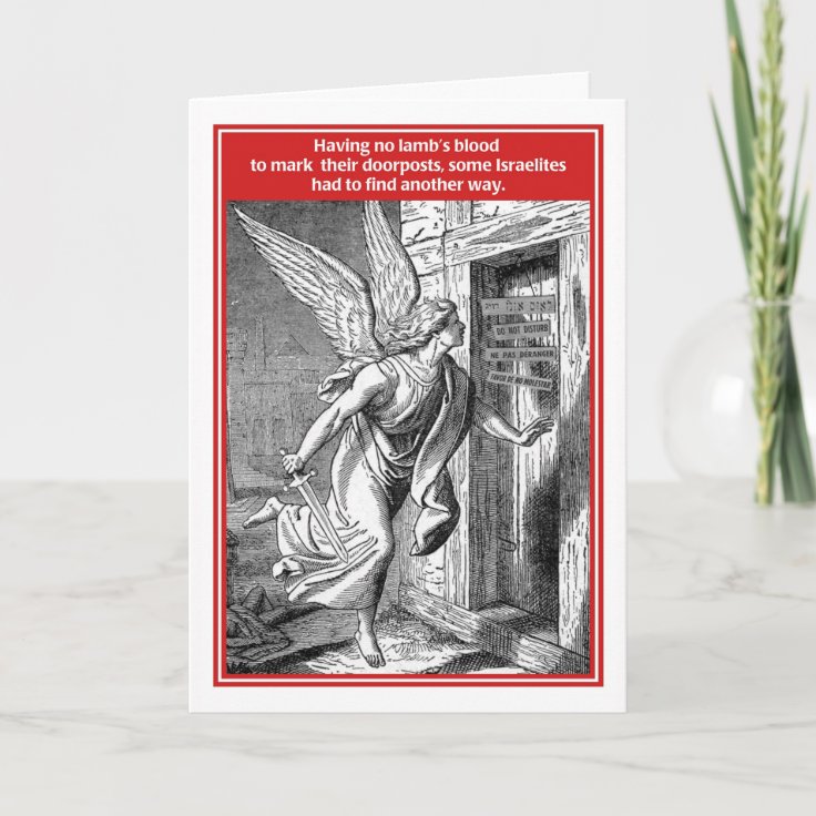 Do Not Disturb Angel of Death Funny Passover Card | Zazzle