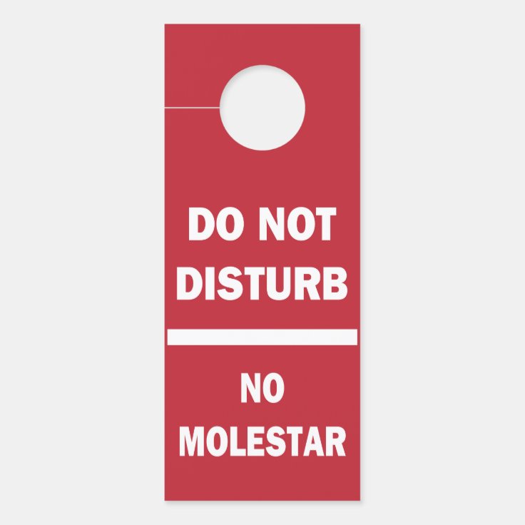 Do Not Disturb Bilingual English Spanish Door Hanger | Zazzle
