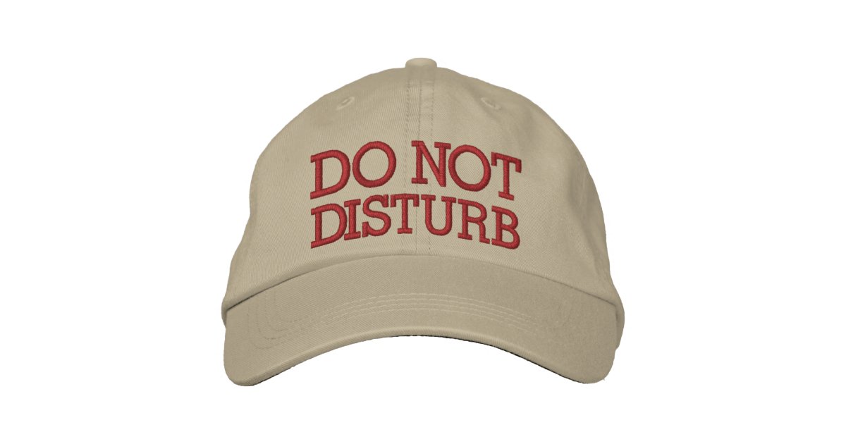 Do Not Disturb by SRF Embroidered Baseball Cap | Zazzle