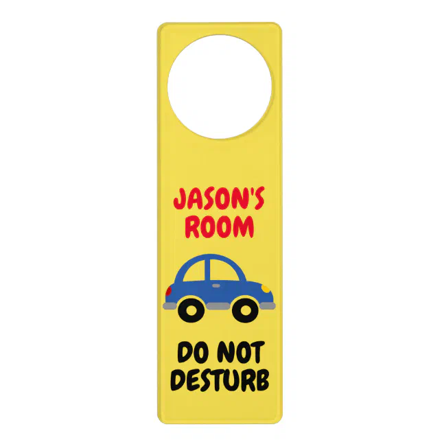 Do not disturb door hanger sign for kid's room | Zazzle