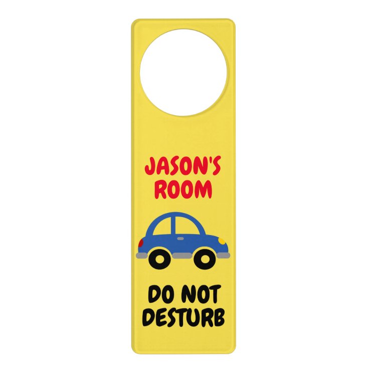 Do not disturb door hanger sign for kid's room | Zazzle
