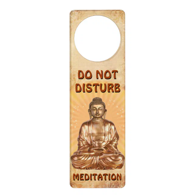 Do not disturb Meditation Door Hanger | Zazzle