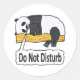 Do Not Disturb Panda Classic Round Sticker | Zazzle