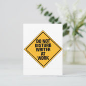 Do not Disturb writer at work Postcard | Zazzle