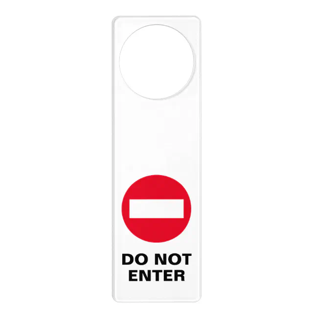 Do not enter Do not disturb stop sign door hanger | Zazzle