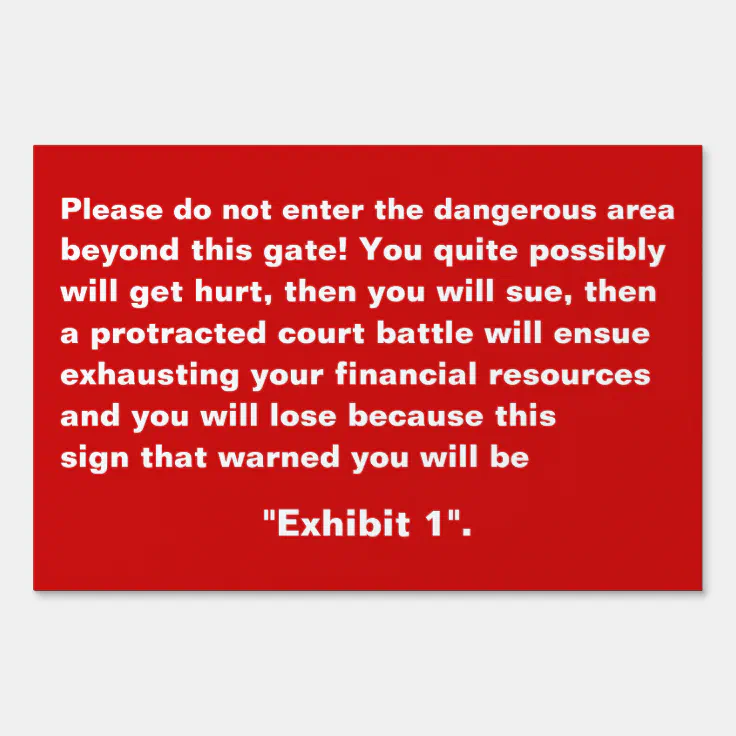 Do Not Enter - Funny but Effective Yard Sign Large | Zazzle