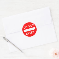 Do Not Enter stickers | Zazzle