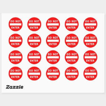 Do Not Enter stickers | Zazzle
