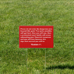 Do Not Enter Warning Custom Fun Yard Sign Small | Zazzle