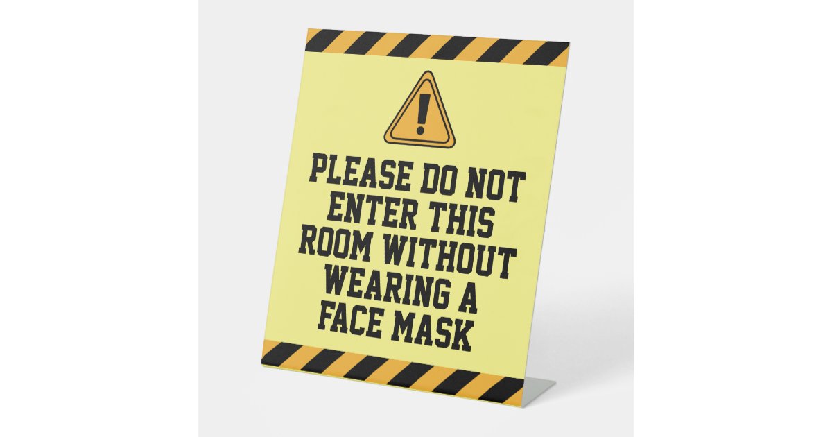 Do Not Enter Without Mask Pedestal Sign | Zazzle
