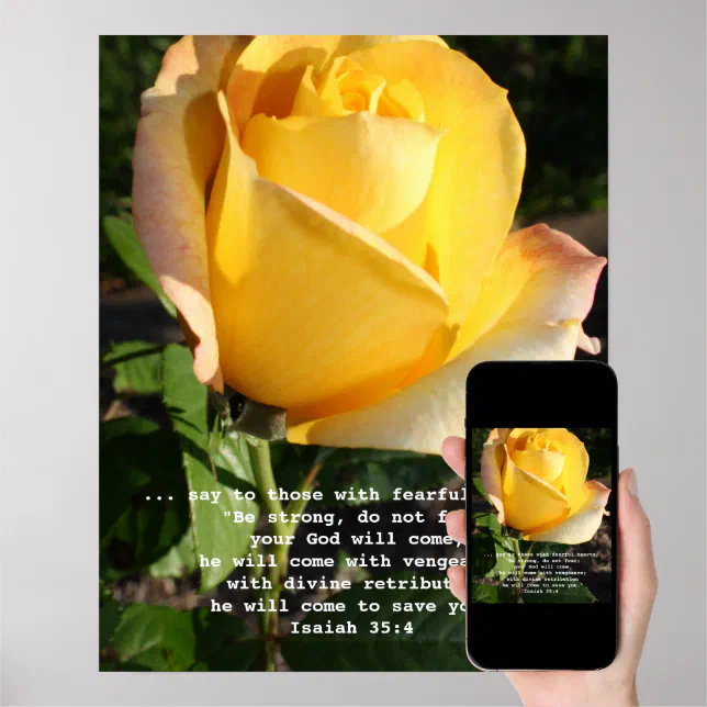 Do not fear inspirational bible verse poster | Zazzle