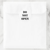 Do not open black and white office envelope seal | Zazzle