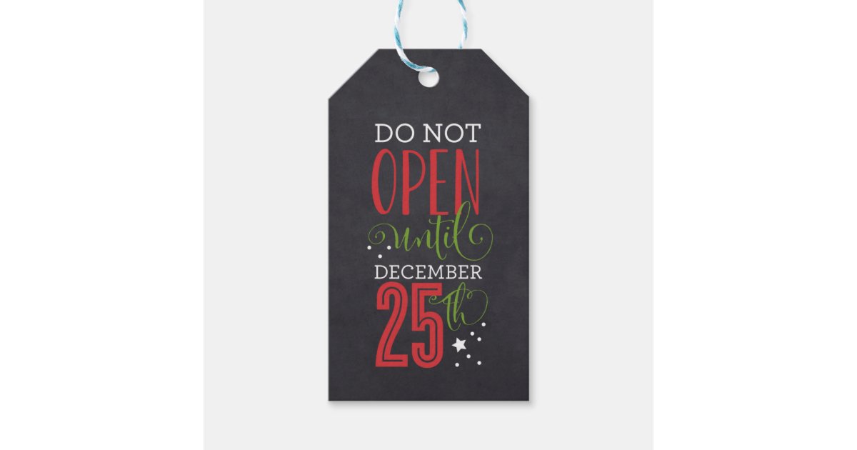 Do Not Open Gift Tags | Zazzle