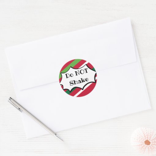 Do NOT Shake Holiday Sticker | Zazzle