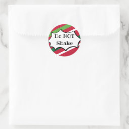 Do NOT Shake Holiday Sticker | Zazzle