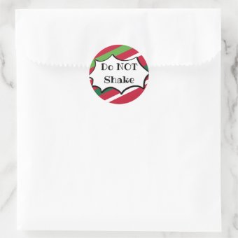 Do NOT Shake Holiday Sticker | Zazzle